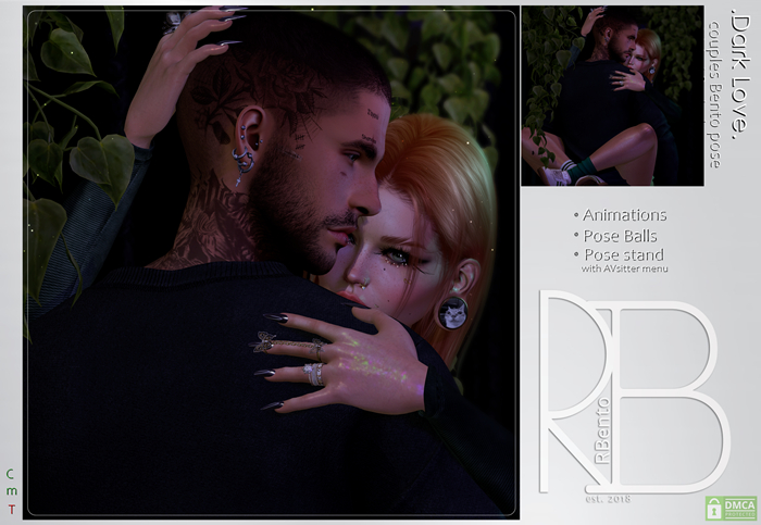 Second Life Marketplace - ::RBento:: Dark Love -Couples Bento pose -ADD-
